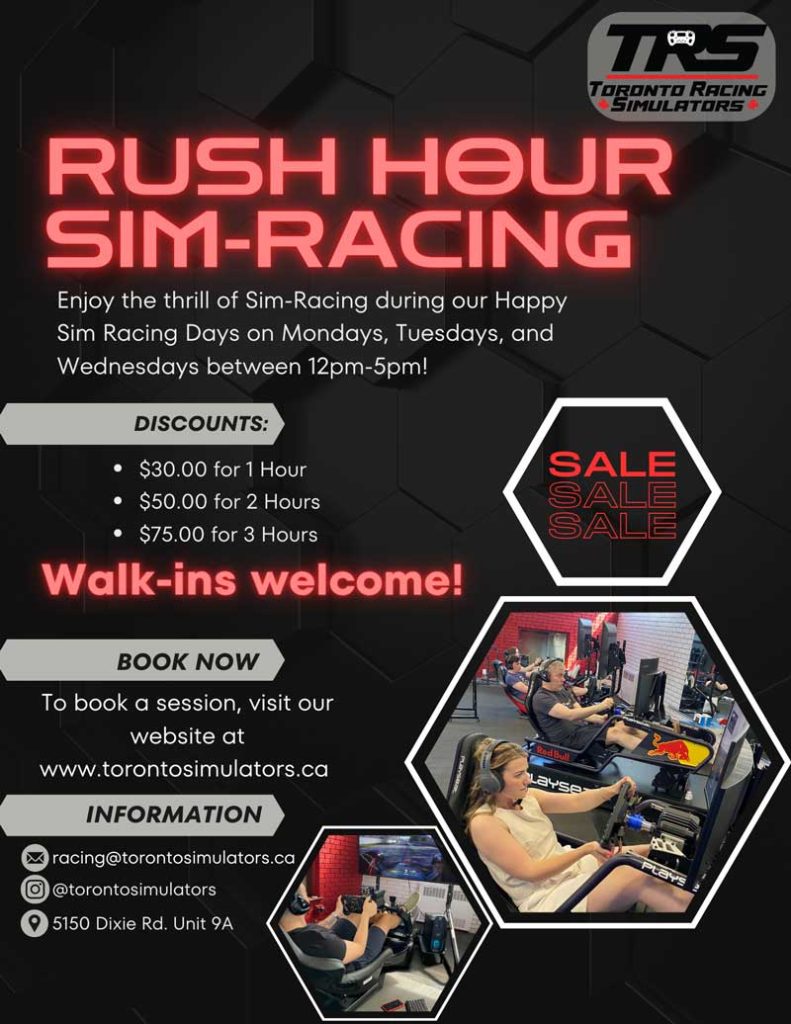 Book your Simulator – Toronto Racing Simulators