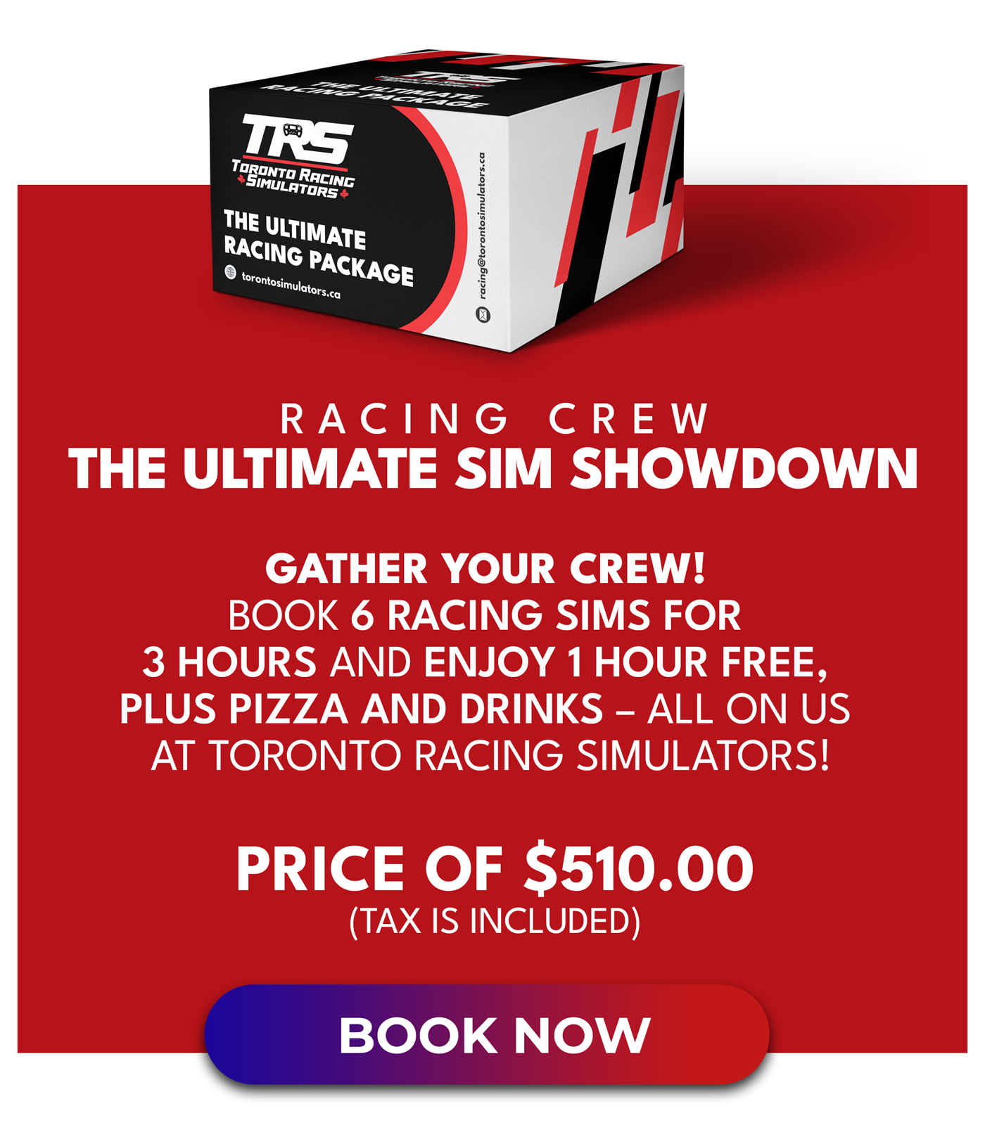 Booking Options – Toronto Racing Simulators